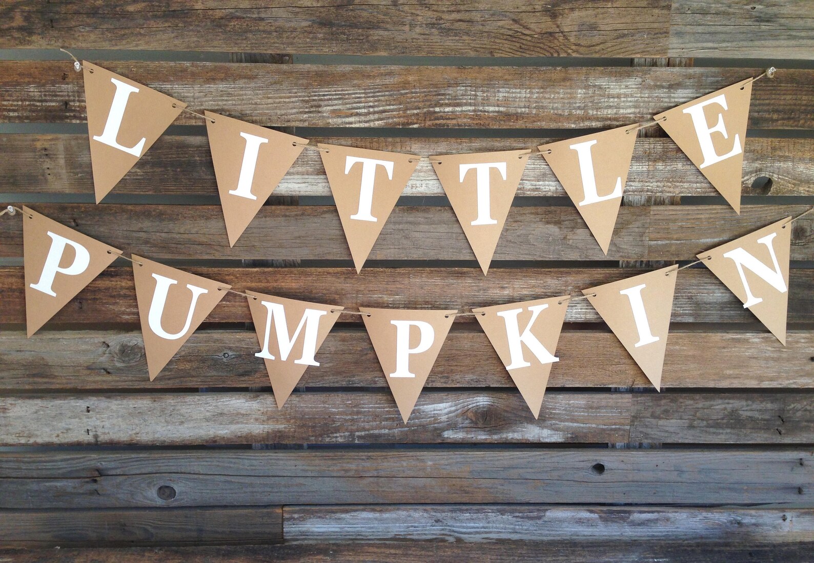 Little Pumpkin Banner – Kraft Brown Fall Party Decor - Etsy
