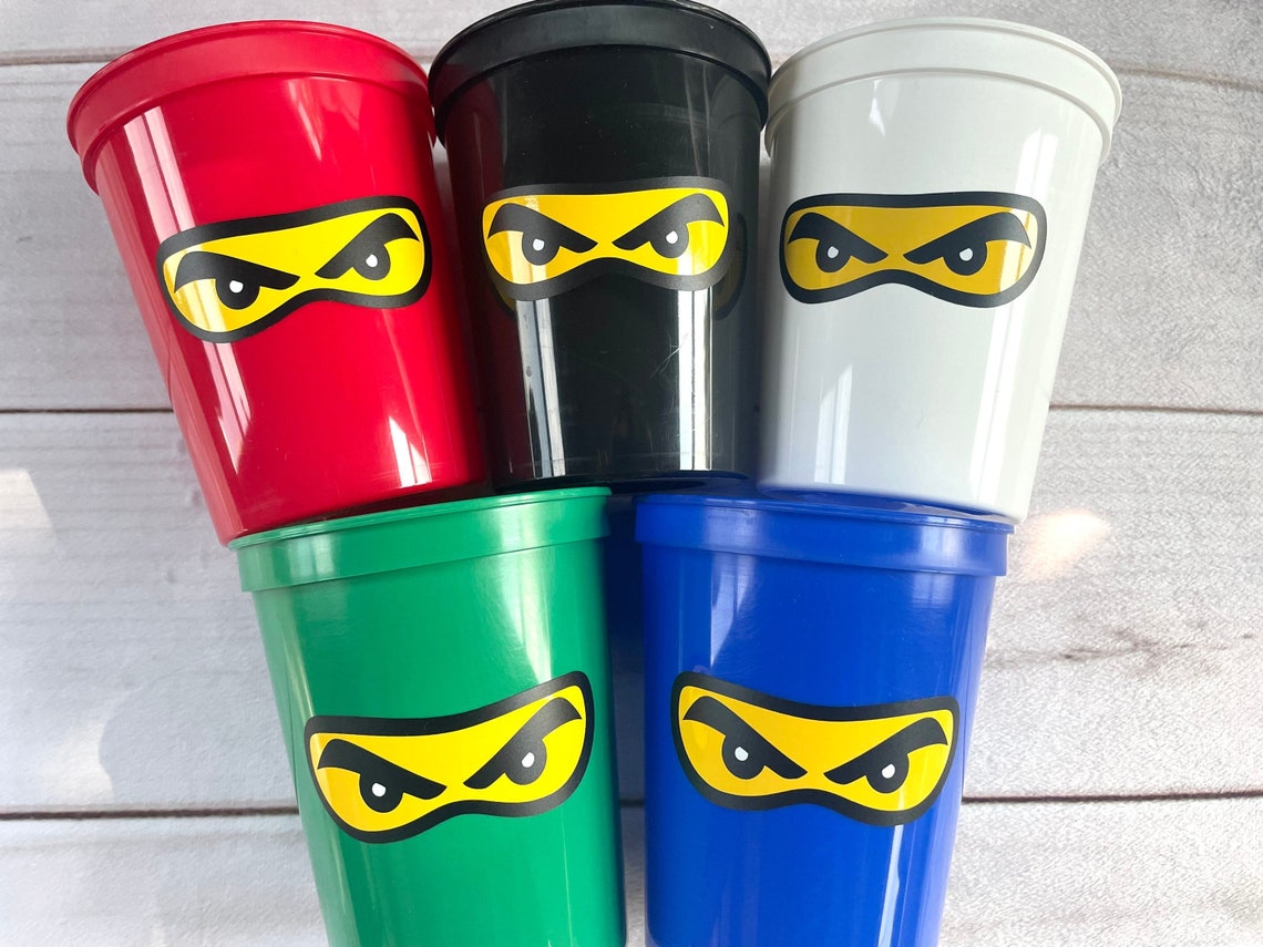 Ninja Party Cups Reusable 16oz Stadium Cups Ninja Party Favors - Etsy