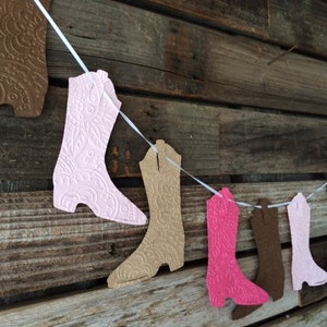 Paisley Cowgirl Boot Garland – Western Party Decoration - Etsy