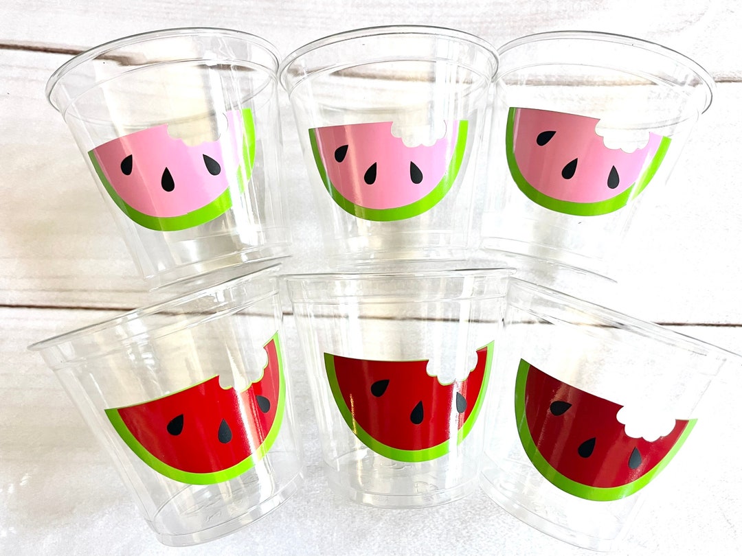Watermelon Party Cups, Birthday Decorations, Favors, Mini Cups (9 Fl Oz ...