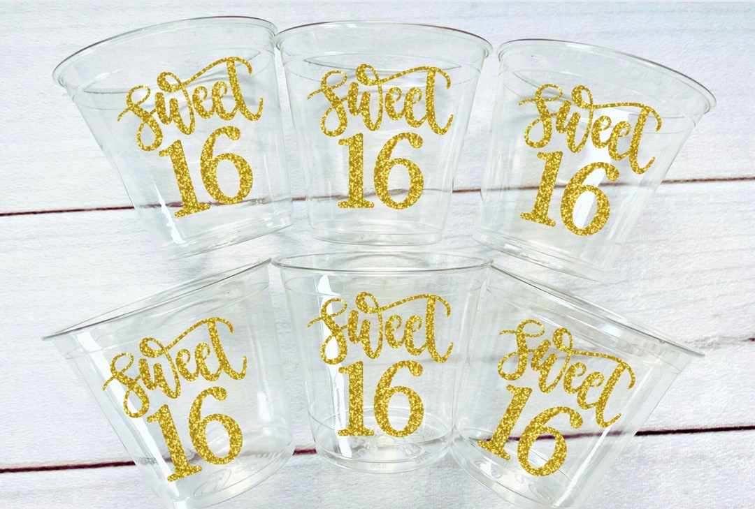 Sweet 16 Birthday Sweet 16 Party Cups Sweet 16 Birthday - Etsy