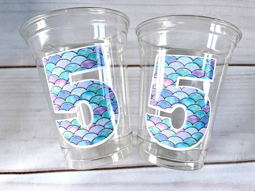 Mermaid Party Cups - Mermaid Birthday Party, Mermaid Baby Shower ...
