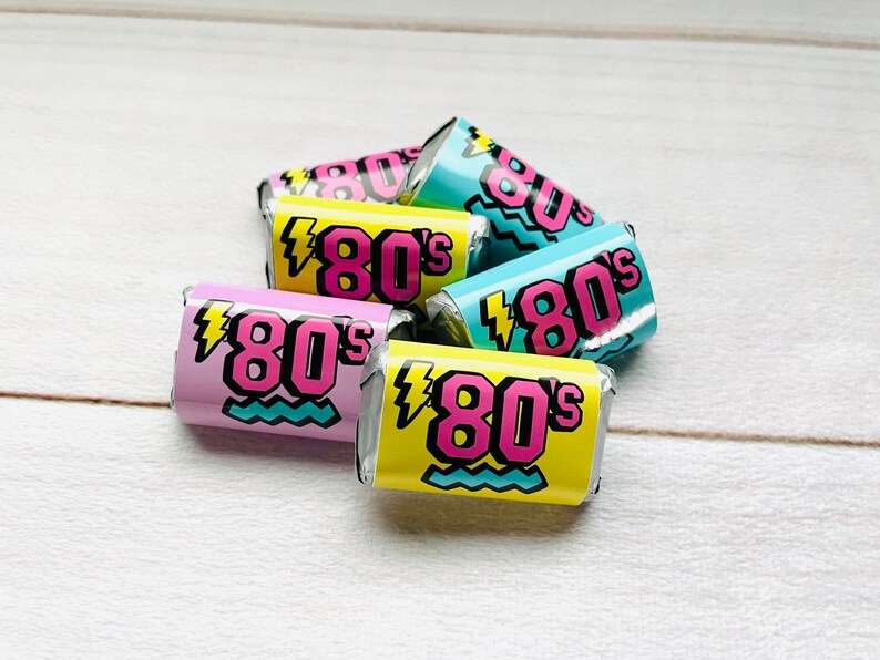 I Love the 80s Party 80s Birthday Stickers 80s Mini - Etsy