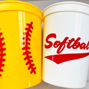 Softball Party Cups, Reusable 16oz Stadium Cups - Etsy