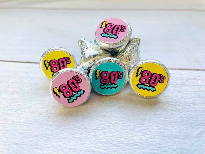 80s Birthday Stickers for Candy, I Love the 80s Birthday, I Love the ...