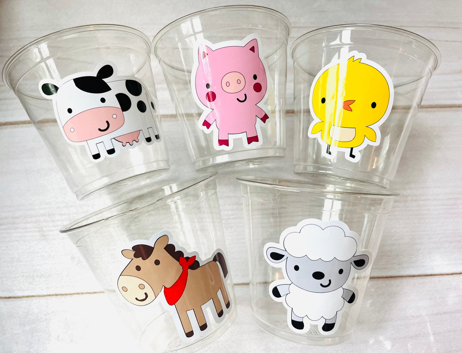 Farm Animal Party Cups – Barnyard Birthday Decorations - Etsy