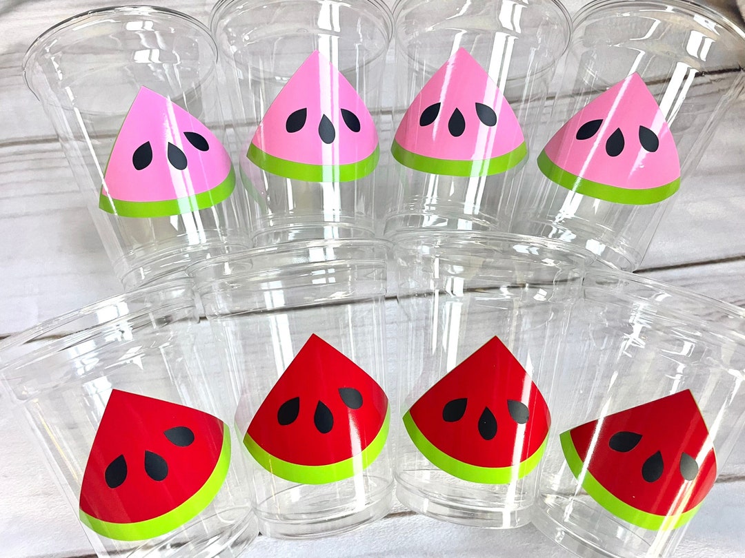Watermelon Party Cups - Watermelon Cups One in A Melon First Birthday ...