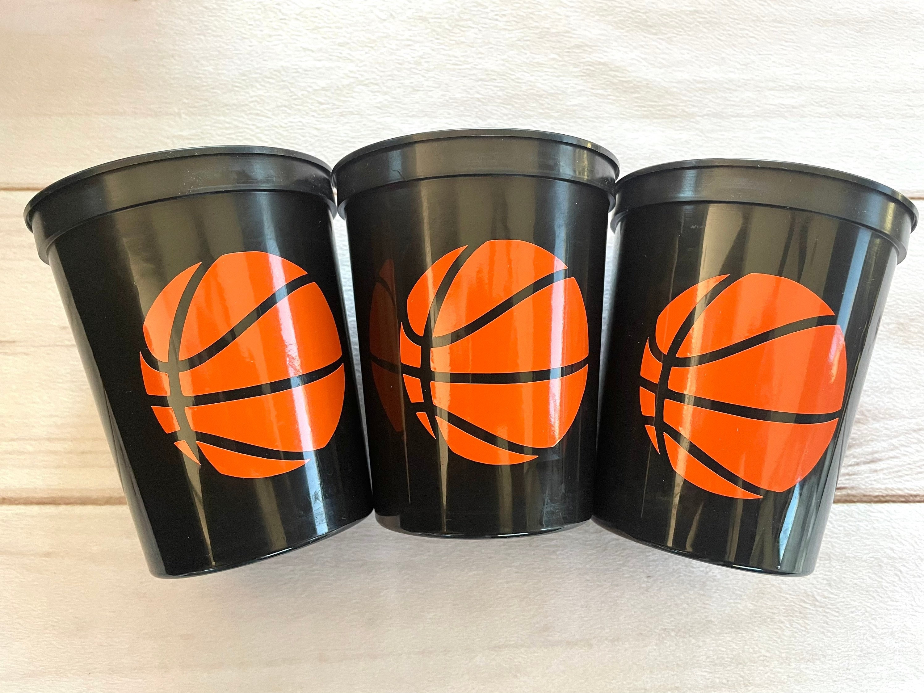 Basketball Party Cups: 16oz Reusable Stadium Cups, Team Favors - Etsy