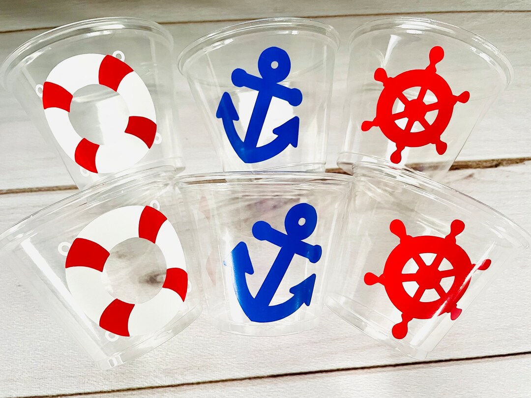 Nautical Party Cups Nautical Birthday Party, Nautical Party Decorations ...