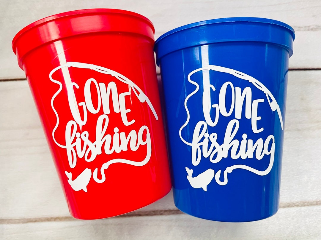 Gone Fishing Party Cups Gone Fishing Party, Retirement Party, Fishing ...