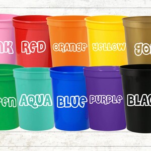 Level Unlocked Party Cups, Gaming Party Cups Reusable 16oz Stadium Cups ...