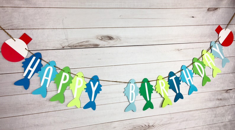 Fishing Birthday Banner Fishing Banner Fishing Birthday | Etsy
