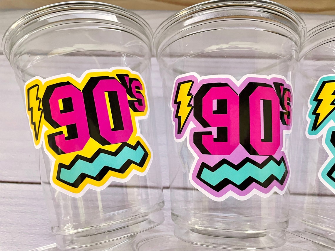 90s Party Cups - Retro Theme Decorations - Etsy UK