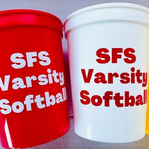 Softball Party Cups, Reusable 16oz Stadium Cups - Etsy