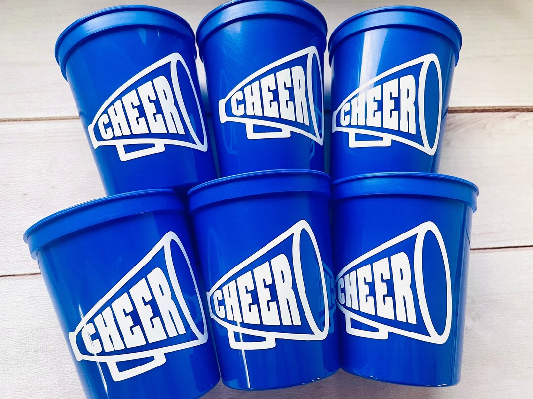 Cheer Party Cups Cheer Reusable Cups Cheer Party Favors Megaphone Party ...