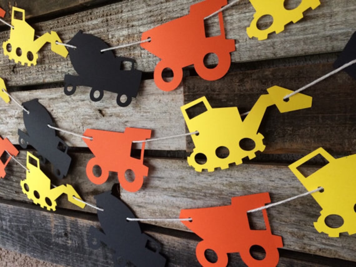Construction Party Garland Construction Garland Construction - Etsy