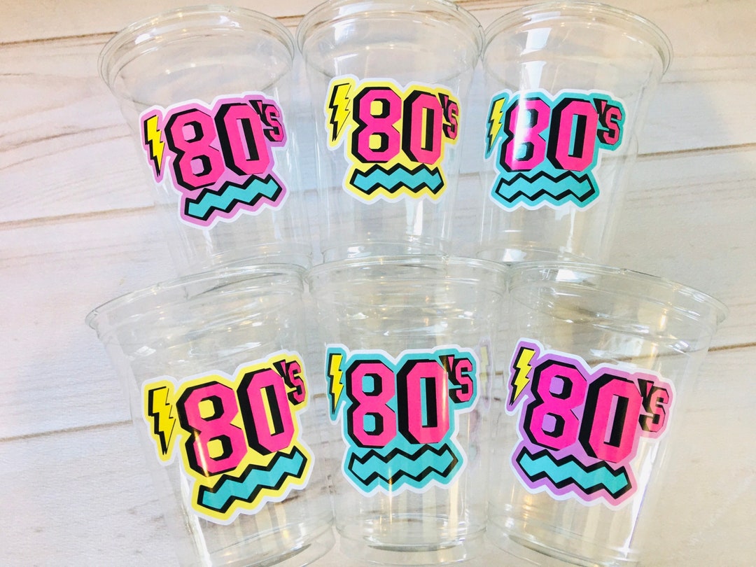 80s Party Cups 80s Party Decorations I Love the 80s Party - Etsy