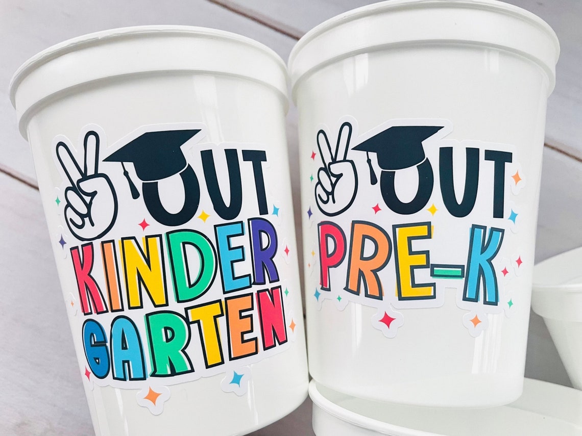 Kindergarten Graduation Party Cups, 16 Fl Oz, Reusable Stadium Cups - Etsy