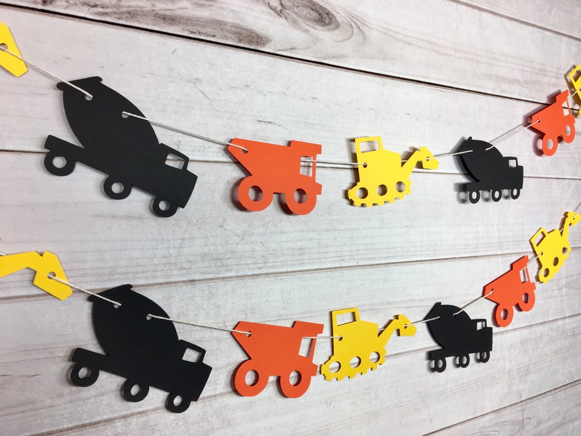 Construction Party Garland Construction Garland Construction | Etsy