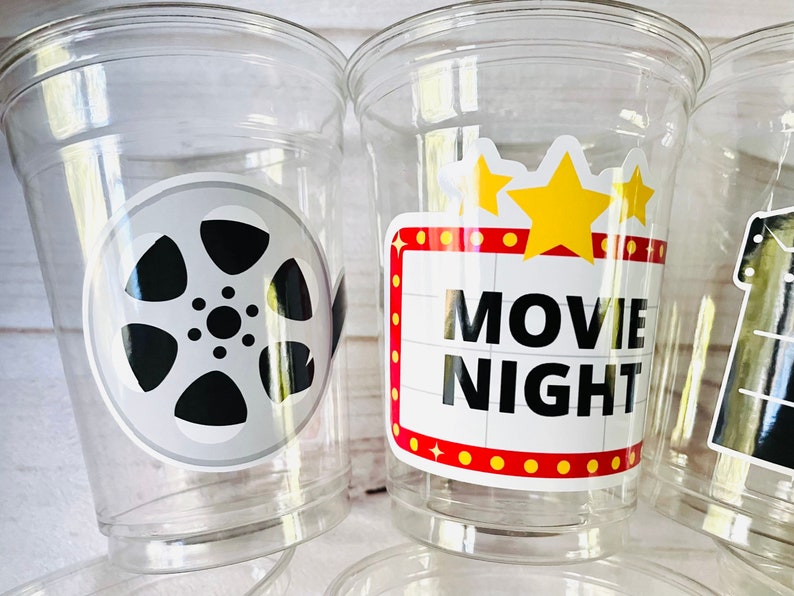 Popcorn Birthday Party Cups Movie Party Favors Popcorn Party - Etsy