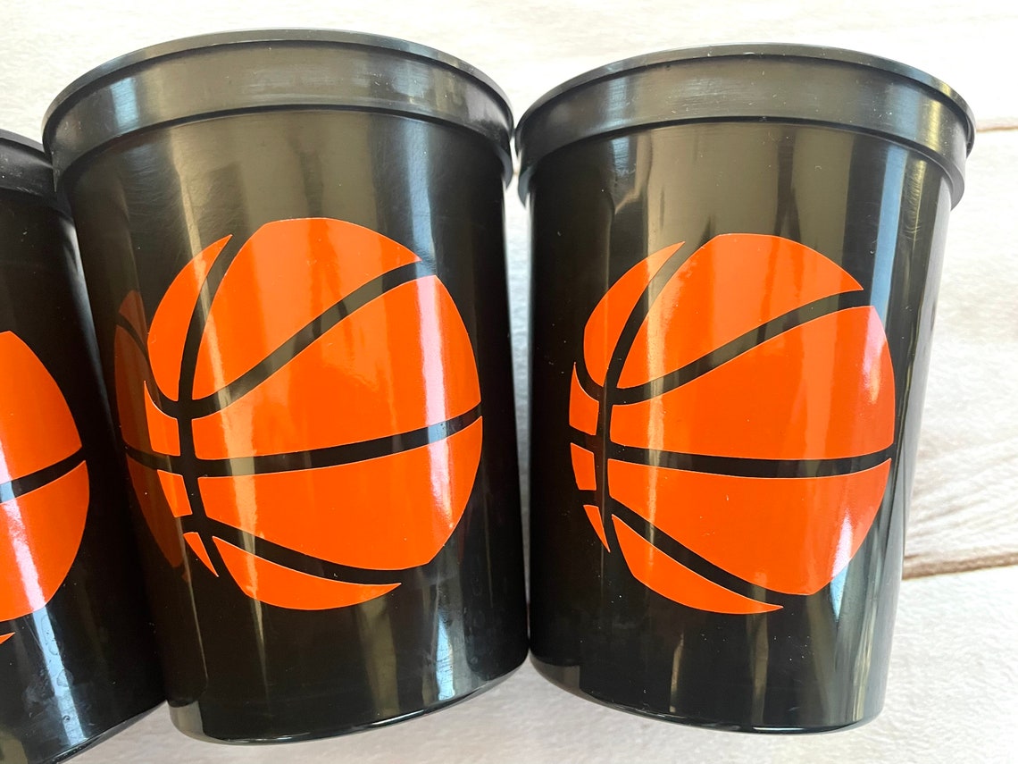Basketball Party Cups: 16oz Reusable Stadium Cups, Team Favors - Etsy