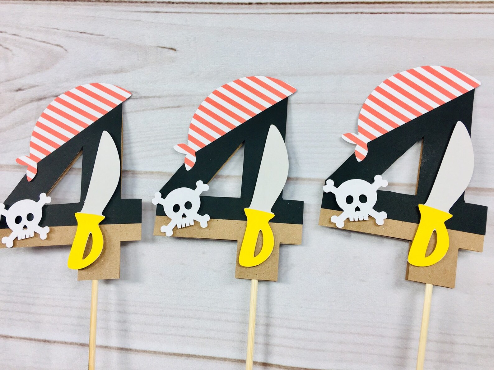 Pirate Party Cake Topper Pirate Birthday Decorations Happy - Etsy