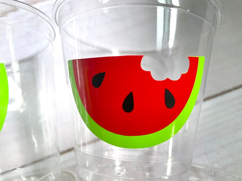 Watermelon Party Cups, Birthday Decorations, Favors, Mini Cups (9 Fl Oz ...