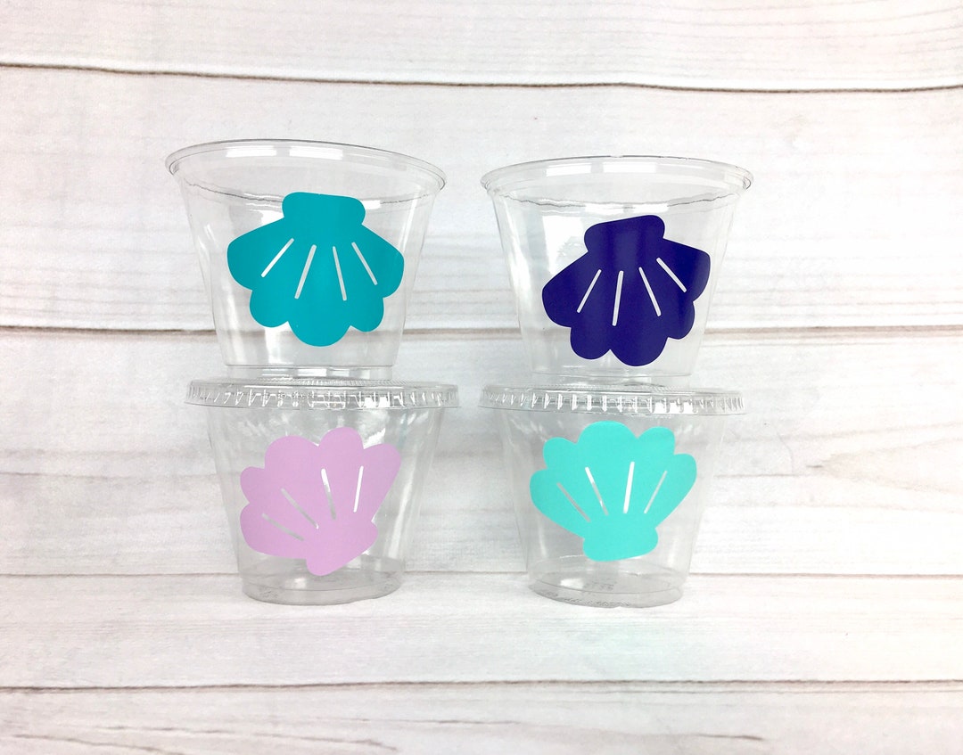 Seashell Party Cups - Under the Sea, Mermaid Birthday Party Decorations ...