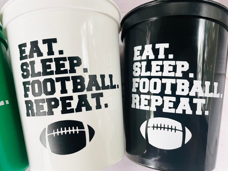 Football Party Cups Reusable 16oz Stadium Cups Football Favors - Etsy