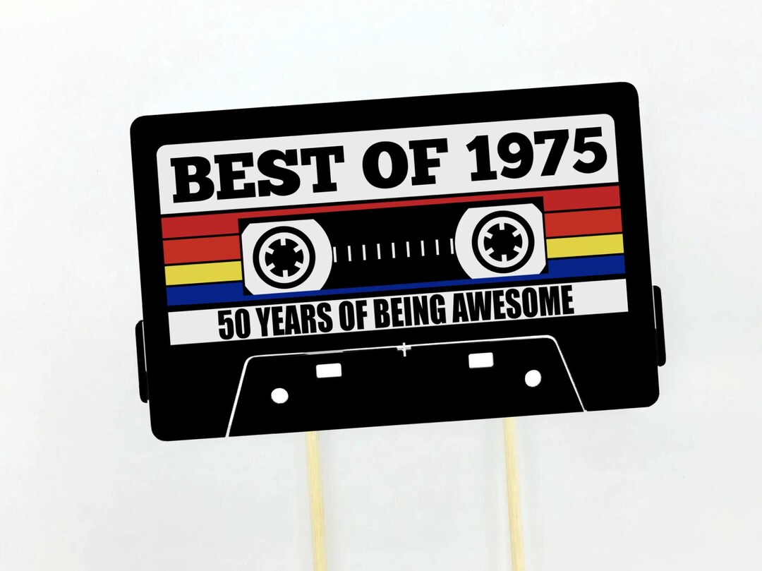 50th Birthday, 50th Birthday Cake Topper, Best of 1975, 50th for Him ...