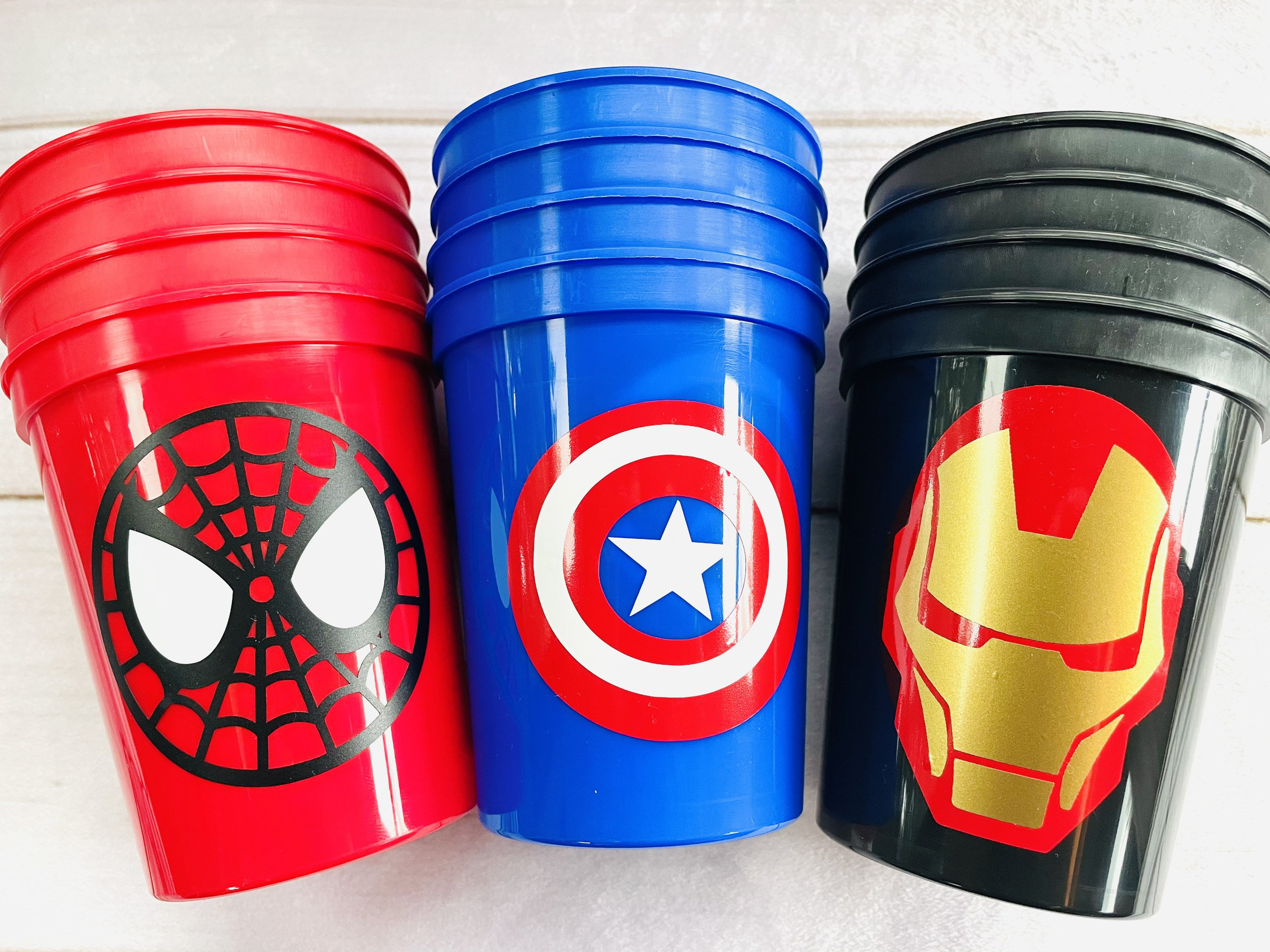 Superhero Party Cups Reusable 16oz Stadium Cups Super Hero | Etsy