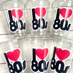 80s Party Cups 80s Party Decorations I Love the 80s Party - Etsy