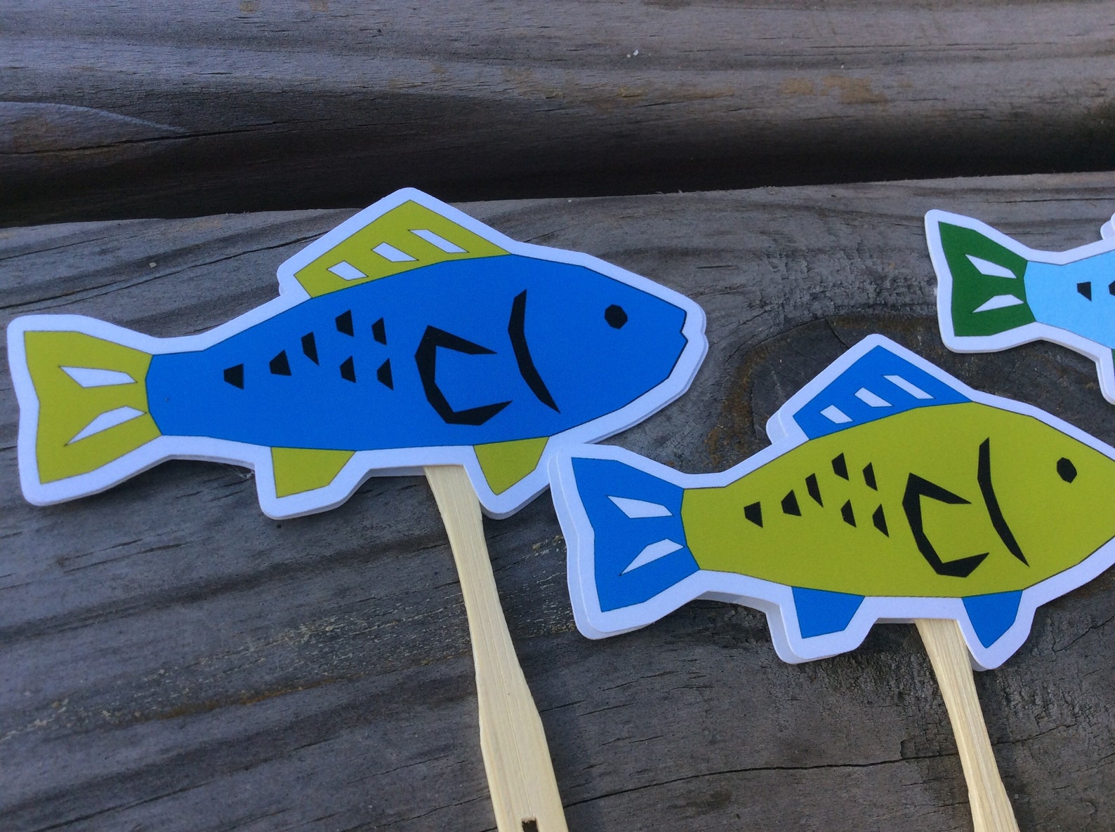 Fishing Party Cupcake Toppers - Fishing Cupcake Toppers Fishing Party ...