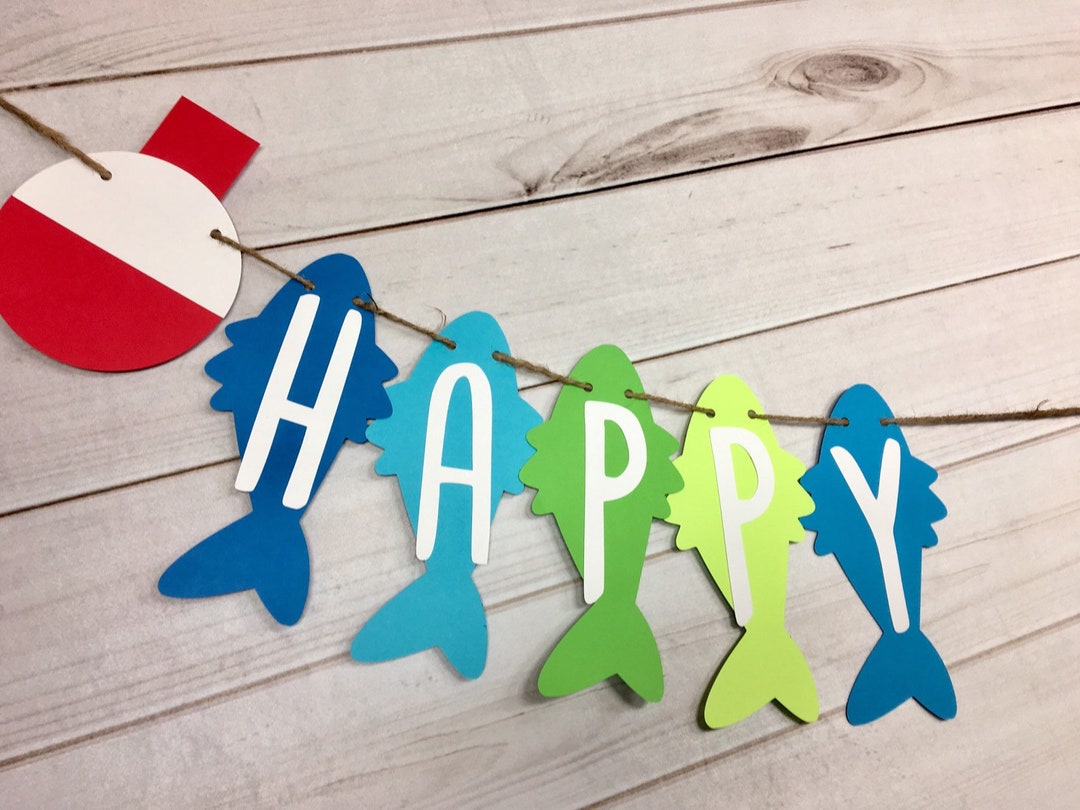 Fishing Birthday Banner - Fishing Banner Fishing Birthday Decorations ...