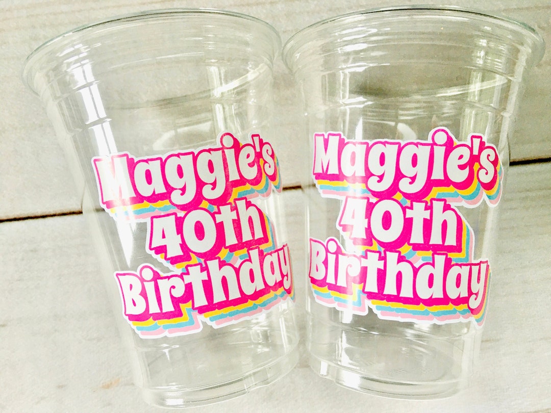 Custom Plastic Cups, Personalized Party Cups, Create Your Own Text ...