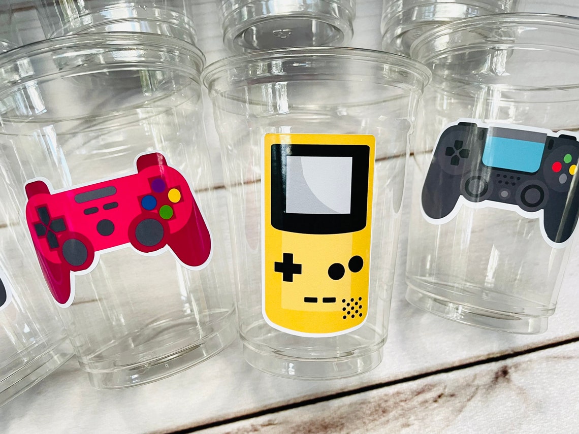 Video Game Party Cups Disposable Video Game Cups Level up - Etsy