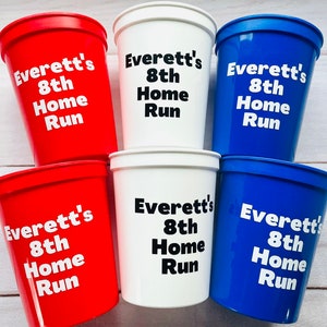 Baseball Party Cups Reusable 16oz Stadium Cups Baseball Favors Baseball ...