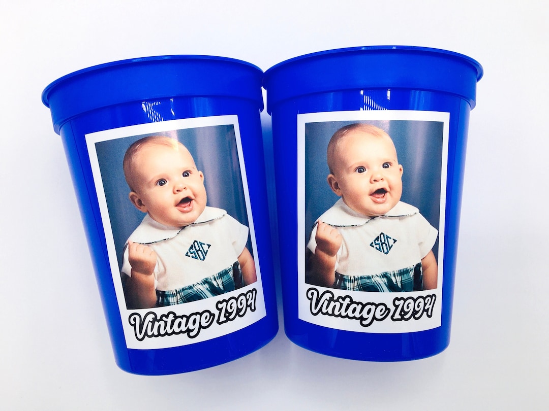 30th Custom Plastic Cups, Personalized Party Cups, Personalized 30th ...