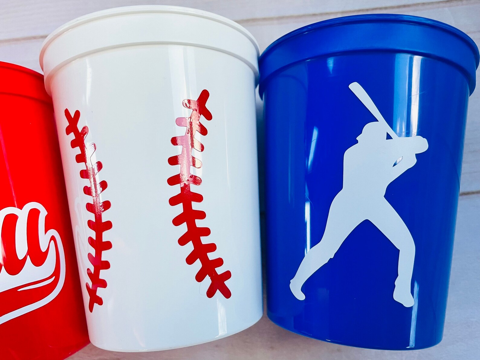 Baseball Party Cups Reusable 16oz Stadium Cups Baseball Favors - Etsy