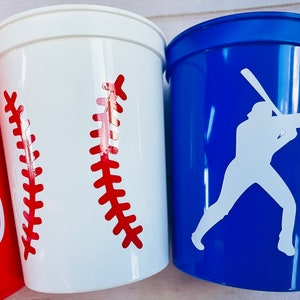 Baseball Party Cups Reusable 16oz Stadium Cups Baseball Favors - Etsy