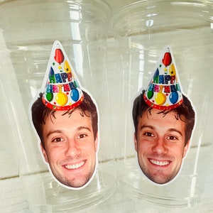 Personalized Photo Birthday Cups, Custom Cups With Face, Face Photo ...