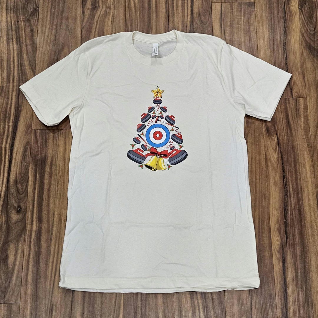 Curling Stone Christmas Tree Short Sleeve Adult Tee - Etsy
