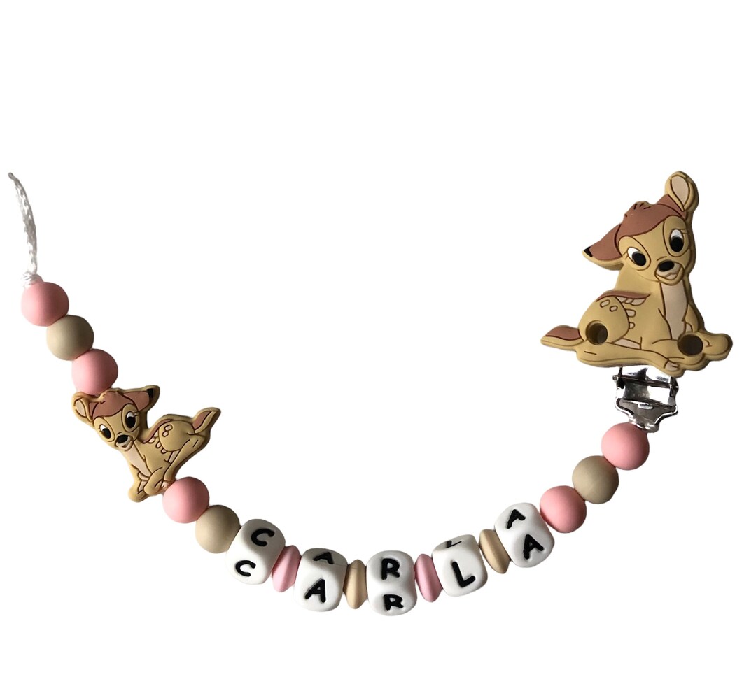Complete KIT to Create Your Own Pacifier Clip on the Bambi Pink Model ...