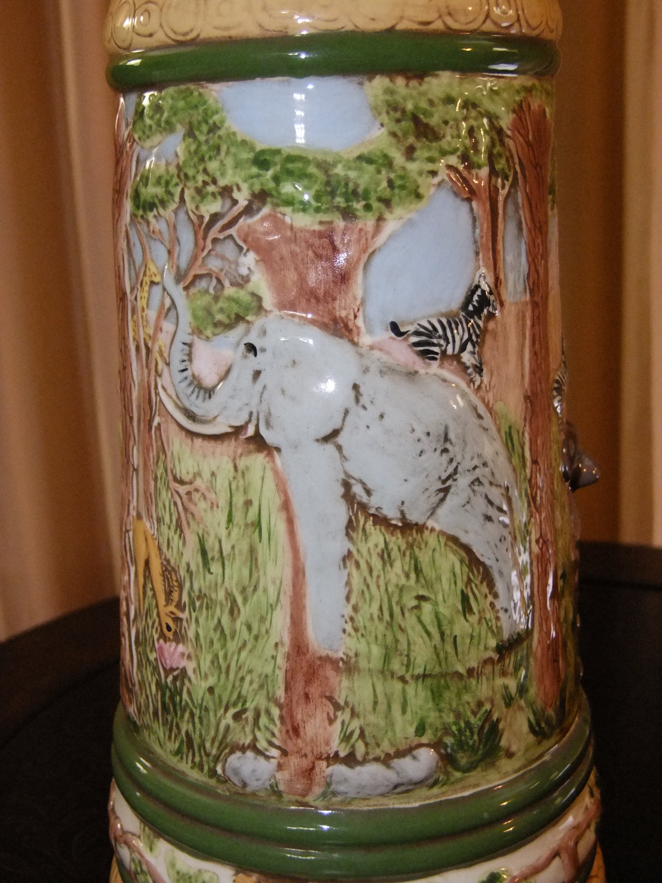 Vintage Extra Large Wild Animals Ceramic Stein Holland Mold 1973 - Etsy