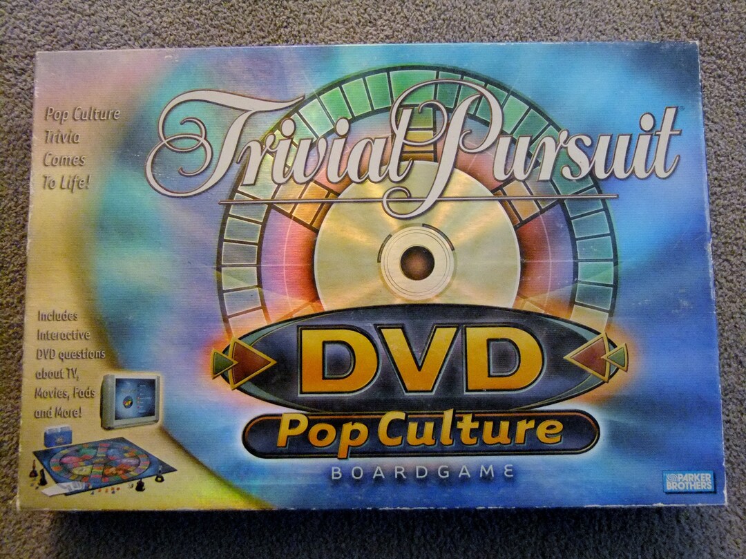 Trivial Pursuit DVD Pop Culture Board Game 2003 Parker Brothers Adult ...