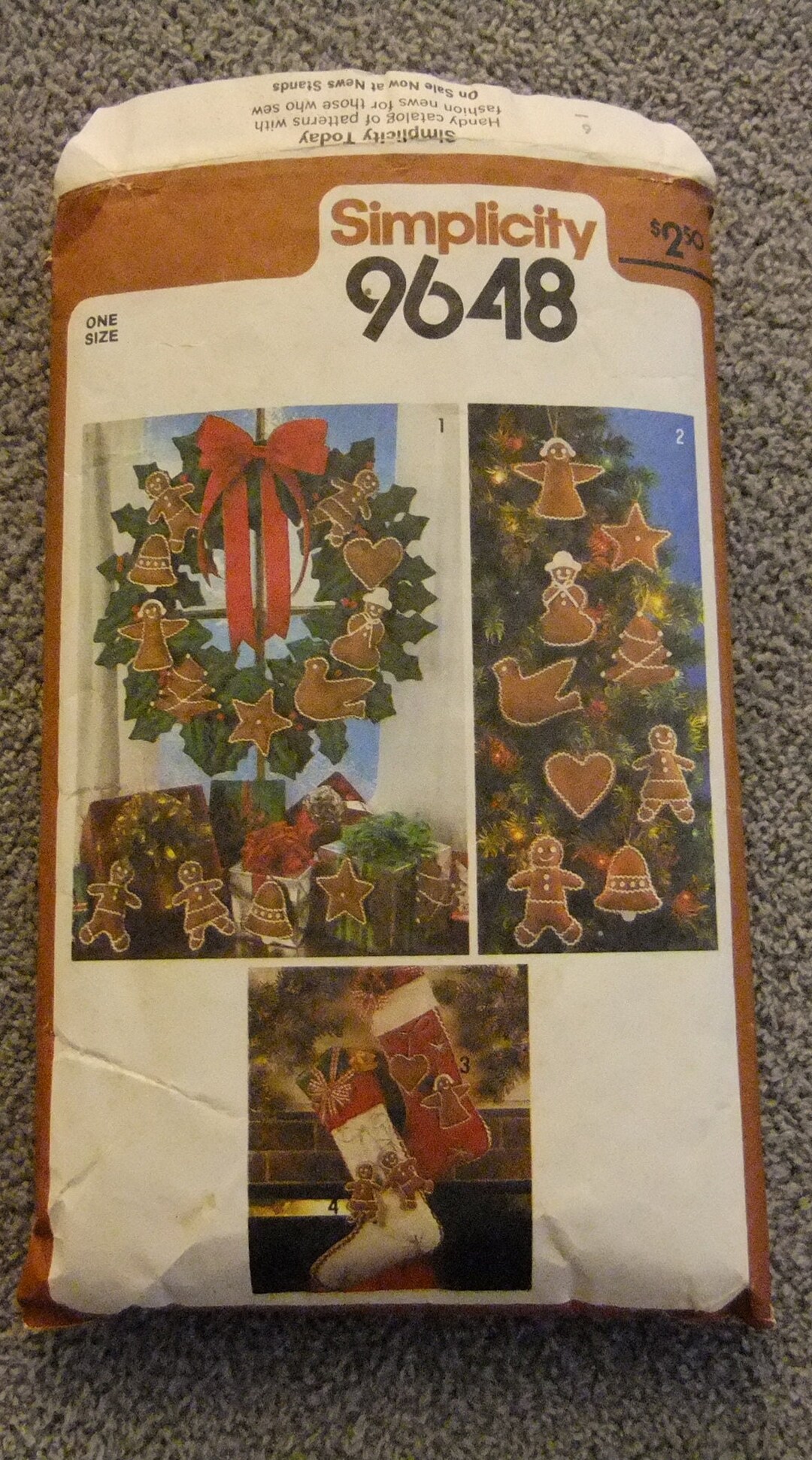 Vintage Simplicity Pattern 9648 Christmas Ornaments, Wreath and ...
