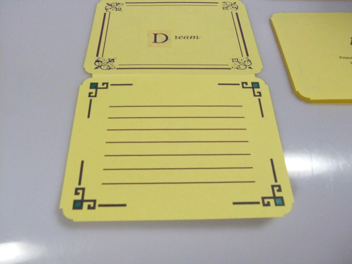 Disney Inspired Princess Note Cards Set of 6 With Envelopes - Etsy