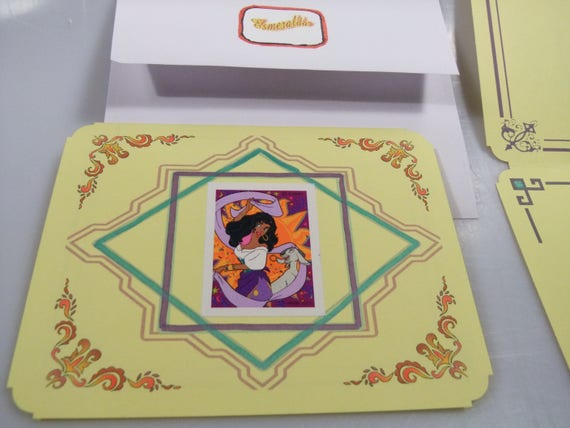 Disney Inspired Princess Note Cards Set of 6 With Envelopes | Etsy