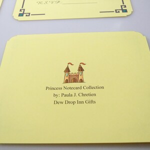 Disney Inspired Princess Note Cards Set of 6 With Envelopes - Etsy
