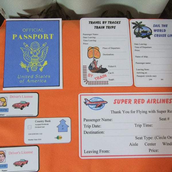 Pretend Passport - Etsy